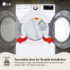 LG Front Load Electric Dryer with 7.4 cu ft capacity DLEX400